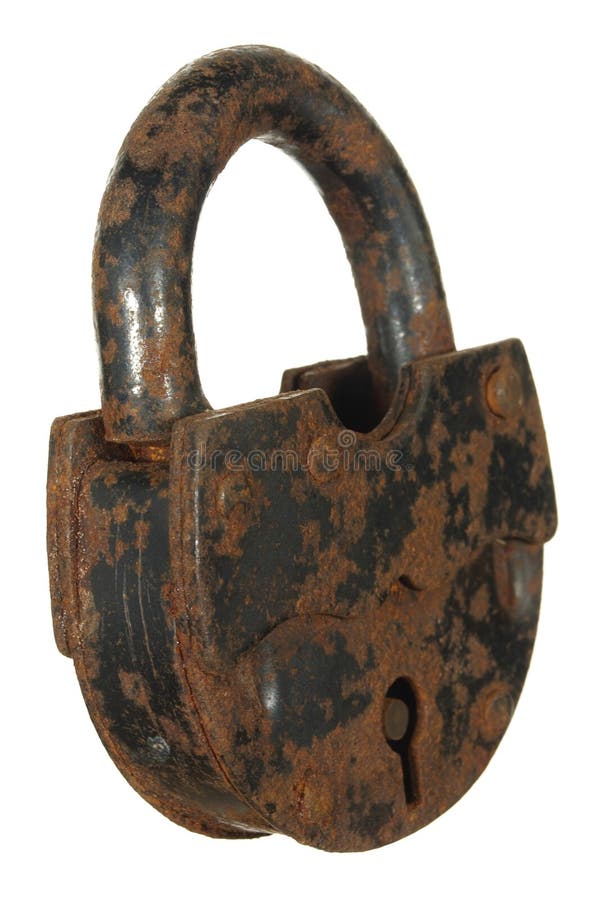 Old rusty padlock stock photo. Image of freedom, close - 48350750