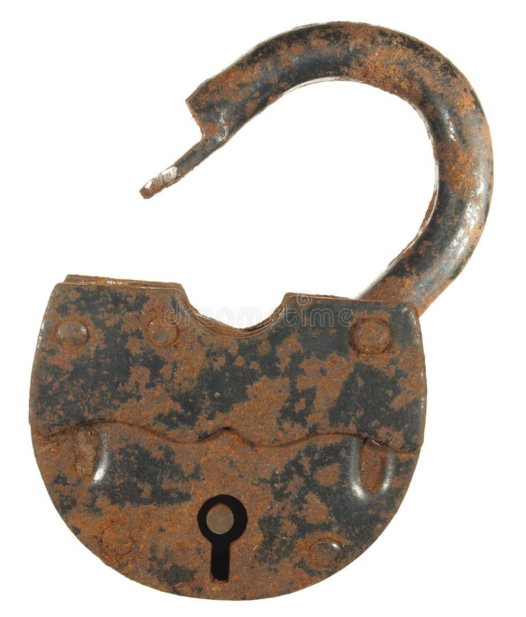 Old rusty padlock stock photo. Image of freedom, close - 48350750