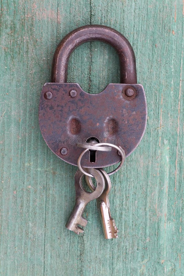 Two Old Rusty Padlock and Key Stock Photo - Image of lock, concepts ...