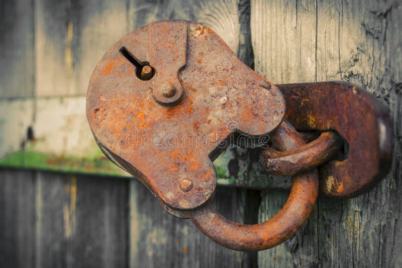 Old rusty padlock stock photo. Image of security, safety - 72717586