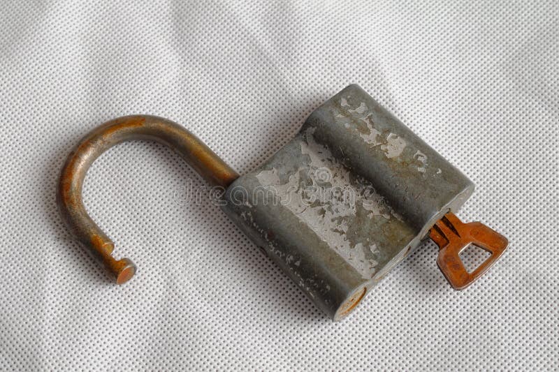 Old rusty padlock stock photo. Image of retro, rough - 56131344