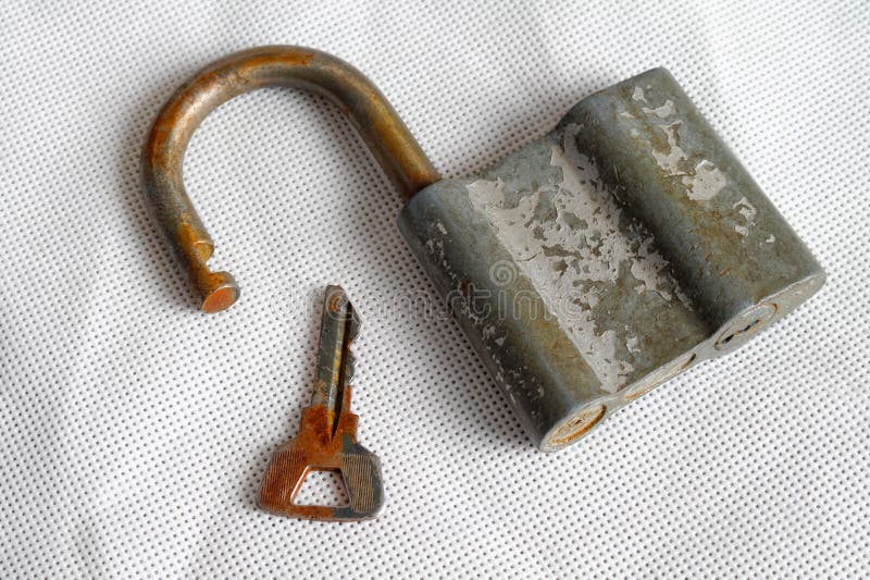 Old rusty padlock stock photo. Image of obsolete, painted - 62658198