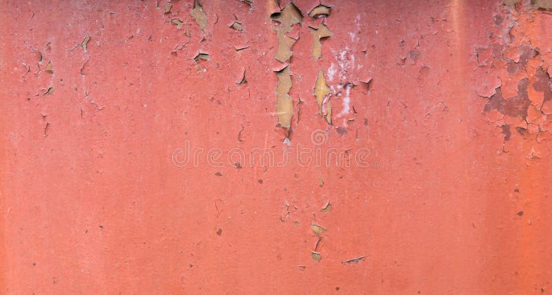 Old Rusty Painted Metal Background. Red Peeling Paint Texture Stock ...