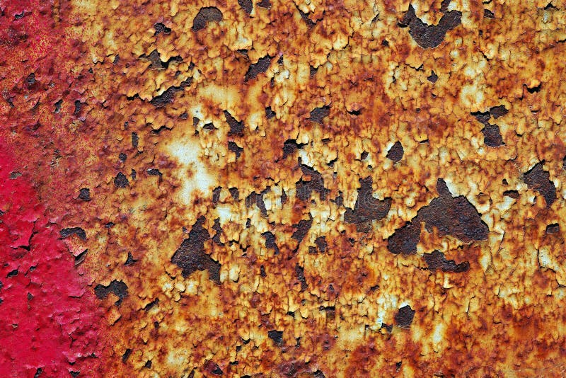 Old Rusty Painted Metal Sheet Stock Image - Image of background, design ...