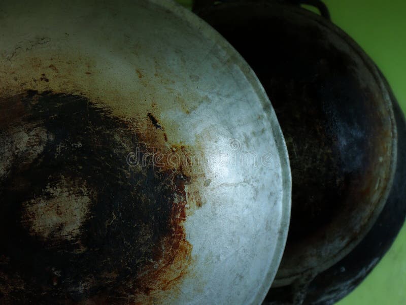 Old and Rusty Pan in the Kitchen Stock Photo - Image of equipment ...