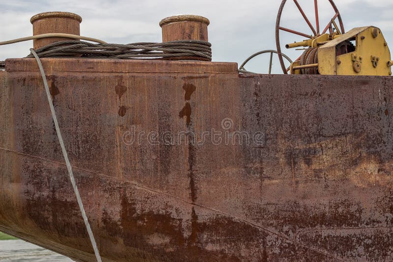 Old and Rusty Part of the Ship Stock Photo - Image of pier, marine ...