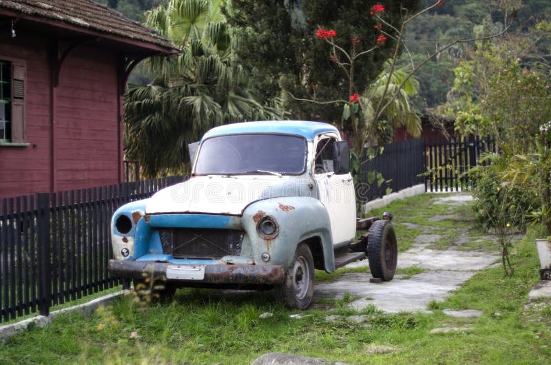 Old rusty pick-up stock image. Image of collectible, worn - 60148635