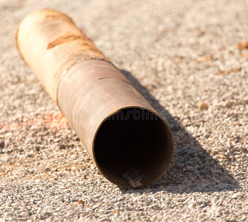 Old Rusty Pipe at the Construction Site Stock Photo - Image of iron ...