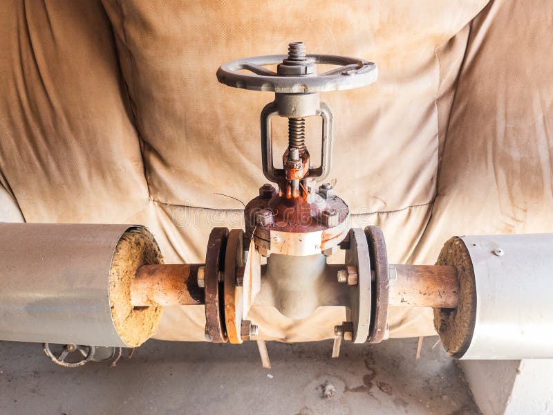 Old rusty pipeline valve stock image. Image of vintage - 326995993