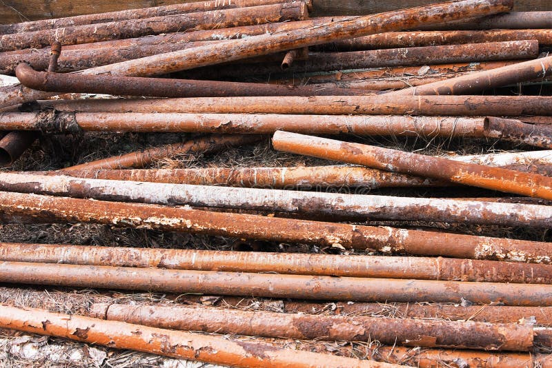 Old rusty pipes stock photo. Image of long, brown, heavy - 18015896