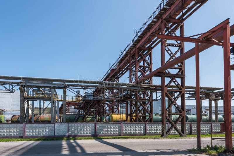 Old Rusty Pipes, Ladders and Frames and Metal Inside an Industrial ...