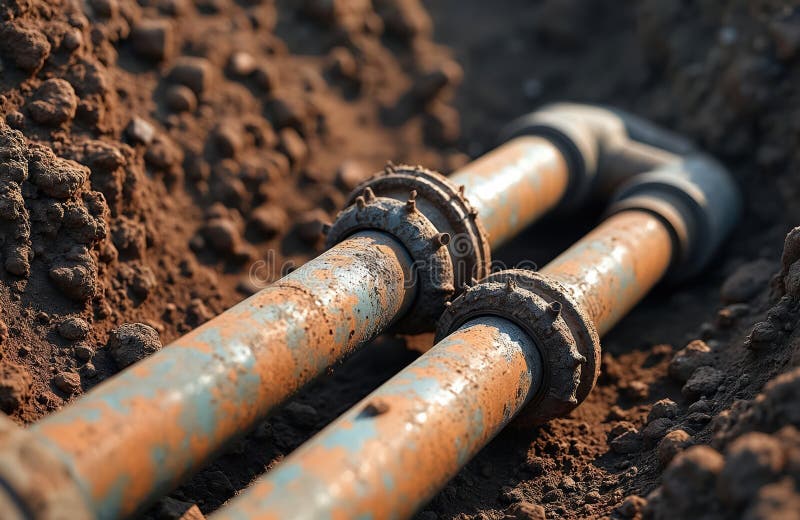 Old, Rusty Pipes Unearthed during City Water Supply System Replacement ...