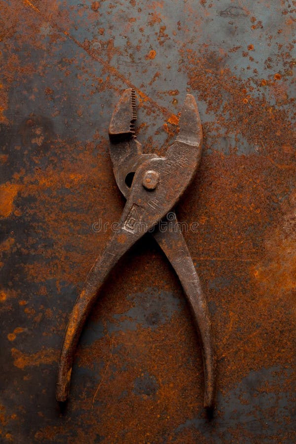 Old rusty pliers tools stock image. Image of antique - 92485997