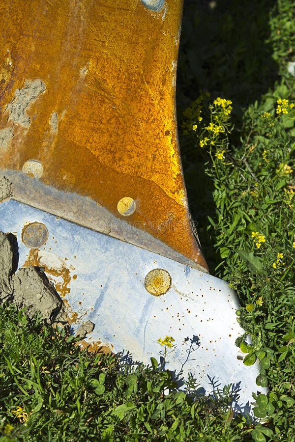 Old rusty plow stock photo. Image of bloom, daisy, fields - 51043712