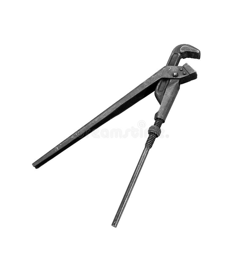 Old, Rusty Plumber`s Wrench Spanner Stock Image - Image of tool ...