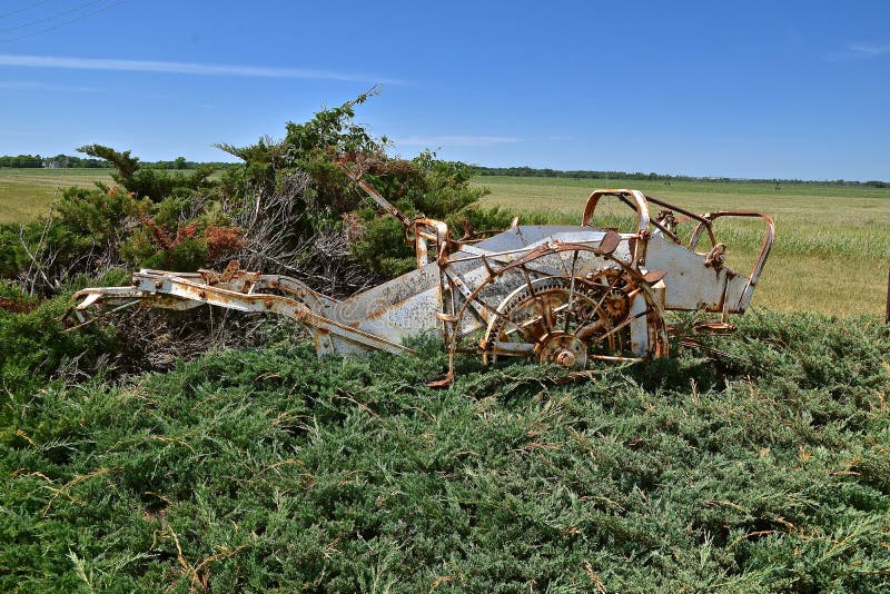 An old rusty potato digger stock image. Image of keywords - 233210151