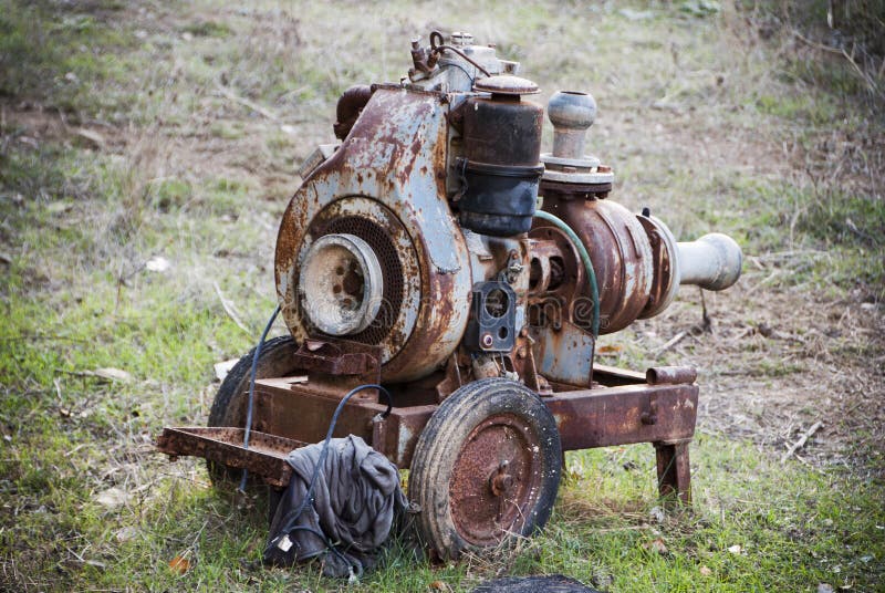 Old rusty pump stock photo. Image of agricultural, diesel - 35237798