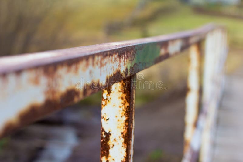 Old Rusty Railing of an Abandoned Madhouse Stock Image - Image of ...