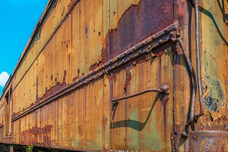 Old Rusty Railroad Car stock image. Image of abandoned - 158422025
