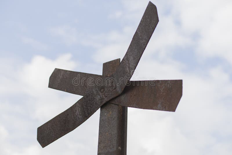 Old Rusty Railroad Crossing Sign Stock Photo - Image of clouds, control ...