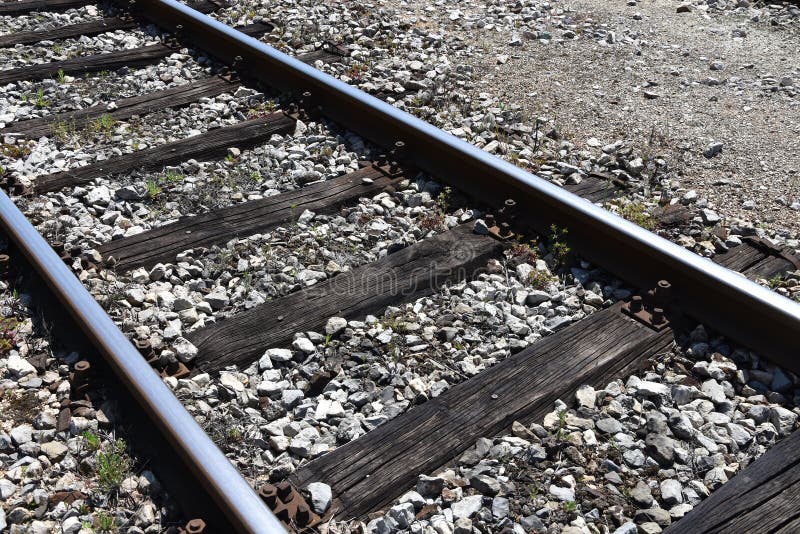 Old Rusty Railroad Tracks in the Countryside Stock Image - Image of ...