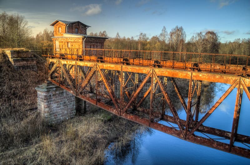 Old Rusty and the New Railway Bridge Mazeikiai, Lithuania. Photographed ...