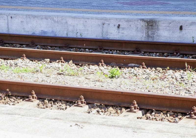 Old rusty railway stock image. Image of rail, railroad - 70651195