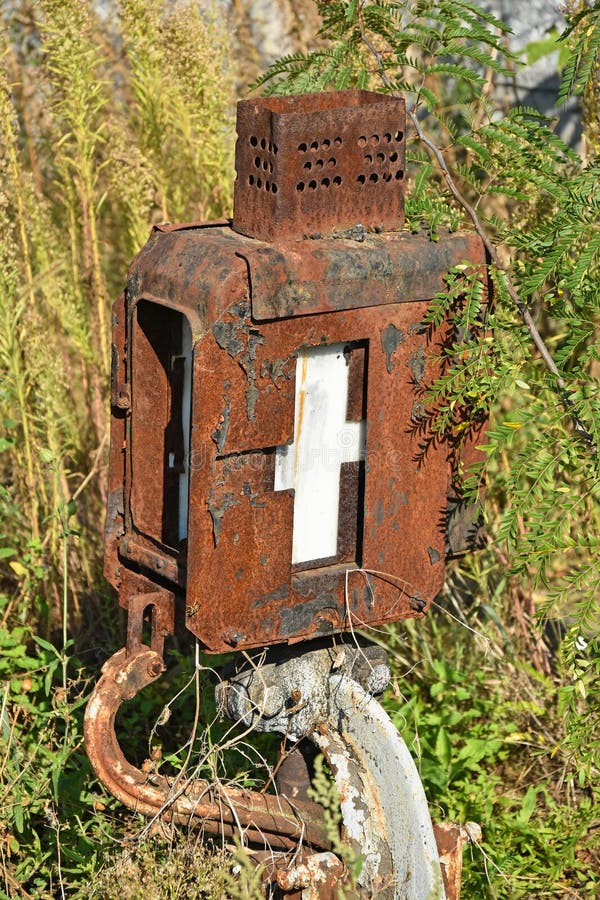 Old rusty railway switch stock image. Image of exposure - 61389823