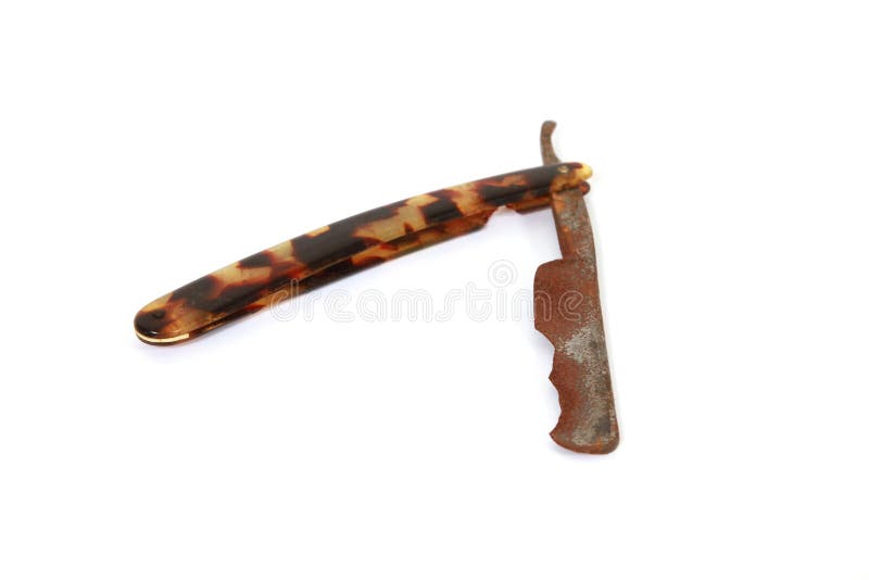 Old rusty razor blade stock image. Image of steel, iron - 21269077