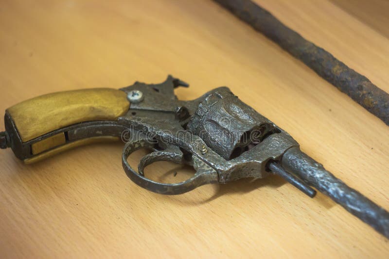 An old rusty revolver stock image. Image of emile, revolver - 106556749