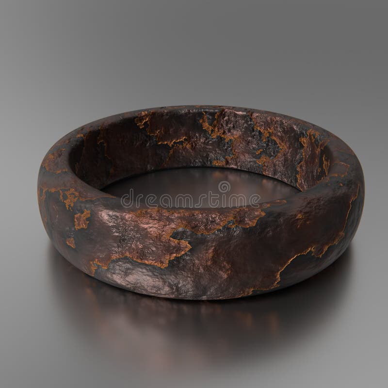 Old Rusty Ring. Antique, Archeology Item Stock Illustration ...