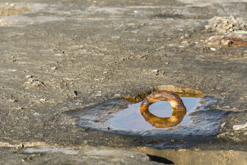 Old rusty ring stock photo. Image of mooring, close - 107232098