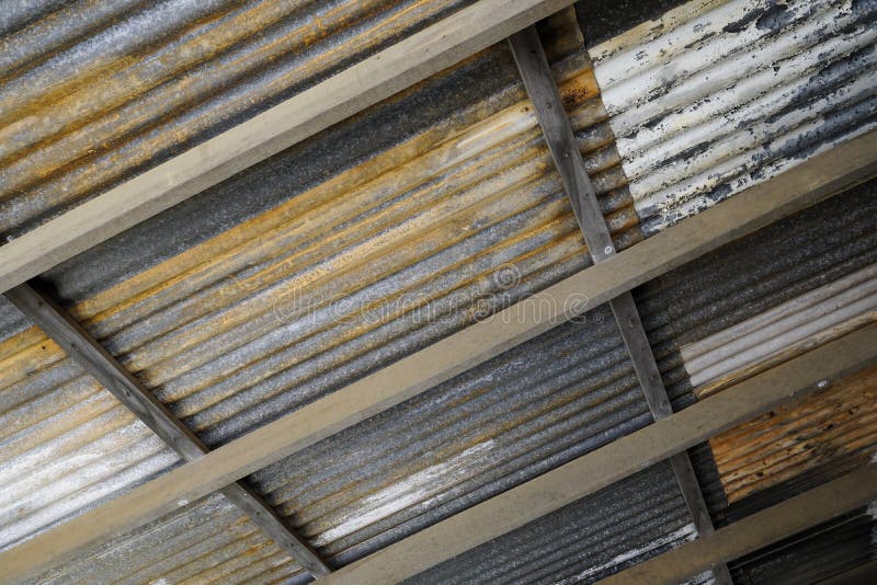Old Rusty Roofing Sheets on a Old House Stock Photo - Image of brown ...