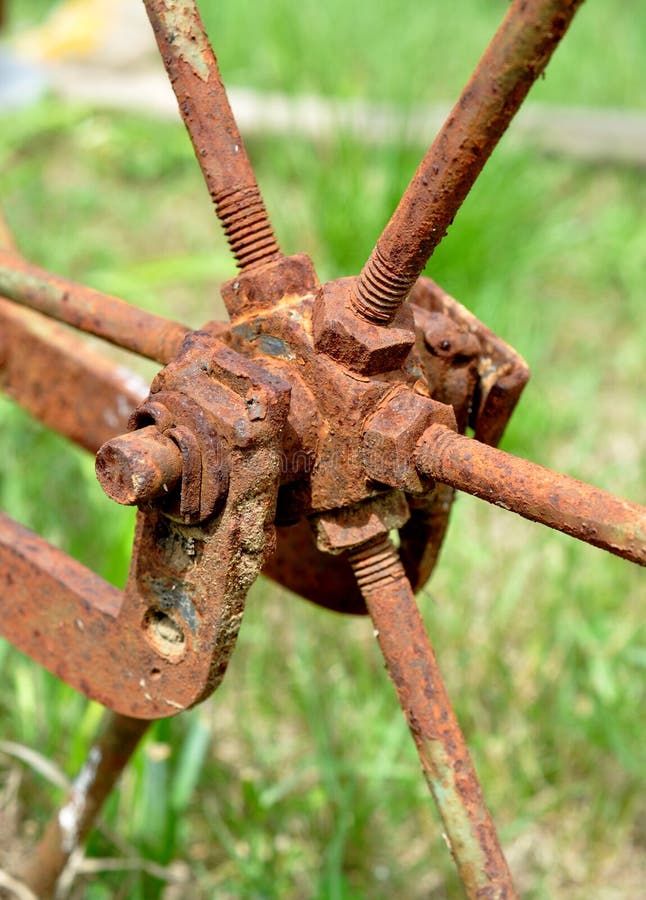 Old Rusty Round in the Garden Stock Photo - Image of rusty, garden ...