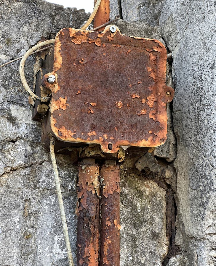 Old Rusty Ruined Electricity Switch Outdoor Stock Photos - Free ...