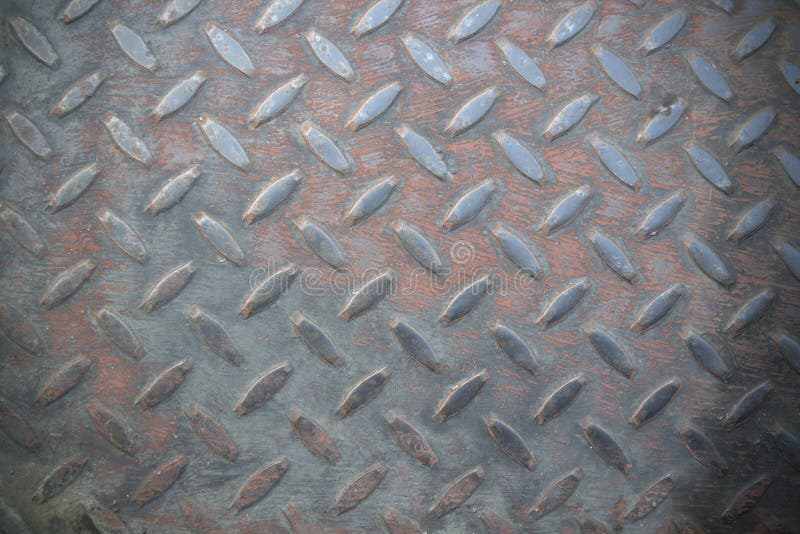 Steel Floor for Background or Texture. Front View of a Rusty Panel with ...