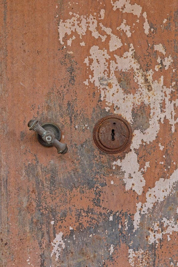 Old Rusty Safe Keyhole and Handle. Stock Photo - Image of rust, rusty ...
