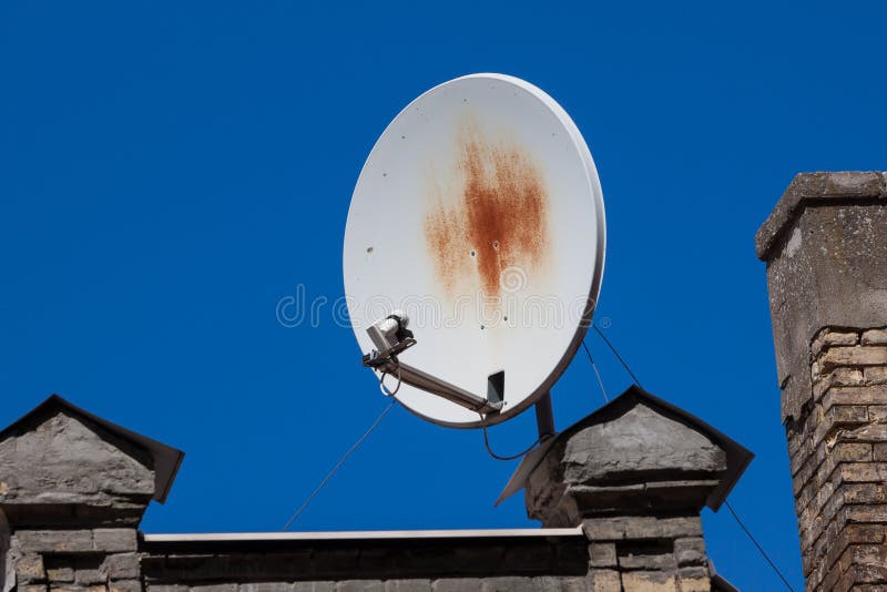 Old rusty satellite dish stock photo. Image of rusted - 36099646