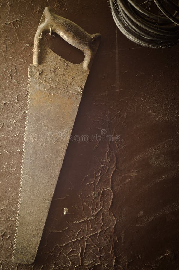 Old rusty saw. stock image. Image of wrinkles, battlement - 57720873