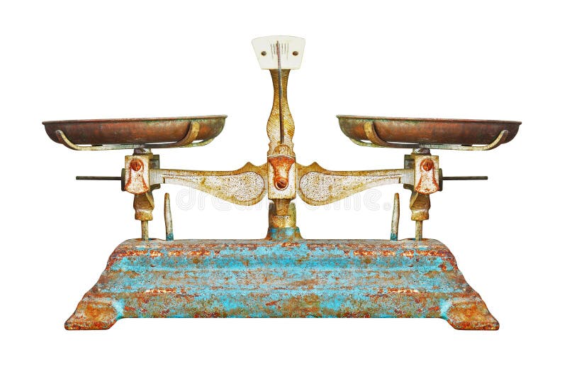 Old rusty scales isolated stock photo. Image of balance - 149202104