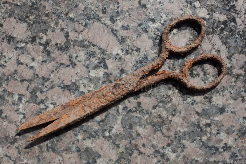Old rusty sewing scissors stock image. Image of clip - 22751579