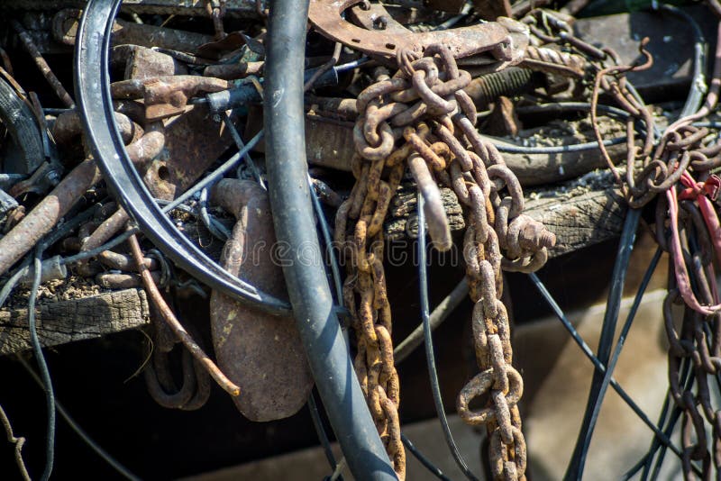 Old Rusty Scrap Metal, Close Up View Stock Photo - Image of collection ...
