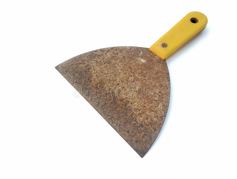 Old Rusty Scrapper Isolated on White Background Stock Image - Image of ...