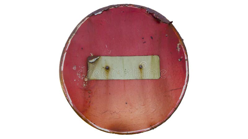 Old Rusty Scratched Round Red Road Sign `Do Not Enter` Stock Photo ...