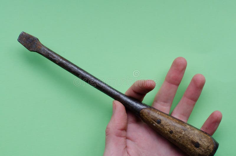Old rusty screwdriver stock image. Image of clipping - 28065227
