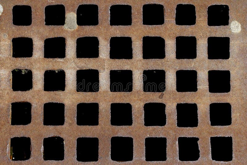 Old rusty sewage mesh stock image. Image of access, covering - 31862797