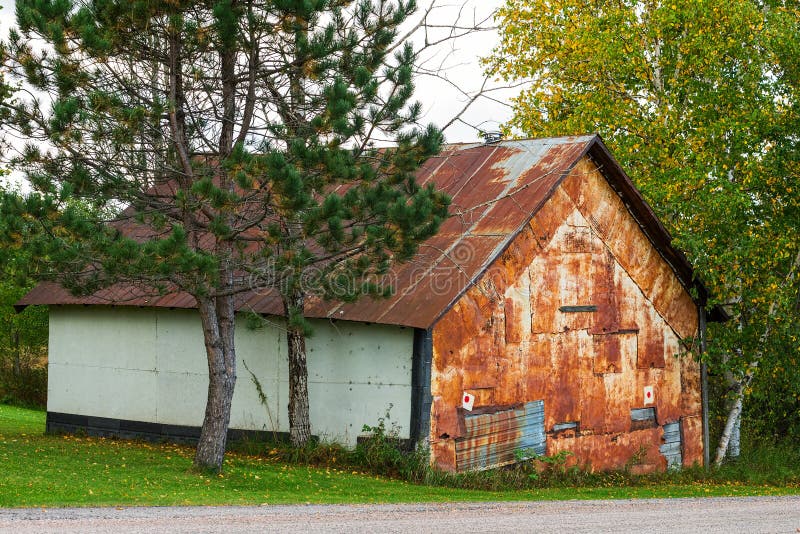 Old rusty shed stock image. Image of sheets, weathered - 79378319