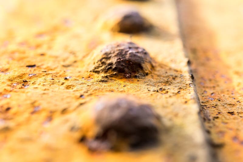 Old and Rusty Sheet of Metal with Rivets. Stock Photo - Image of ...