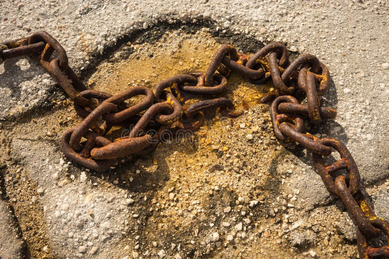 Old Rusty Ship Chain, Kefalonia, Greece Stock Image - Image of ancient ...