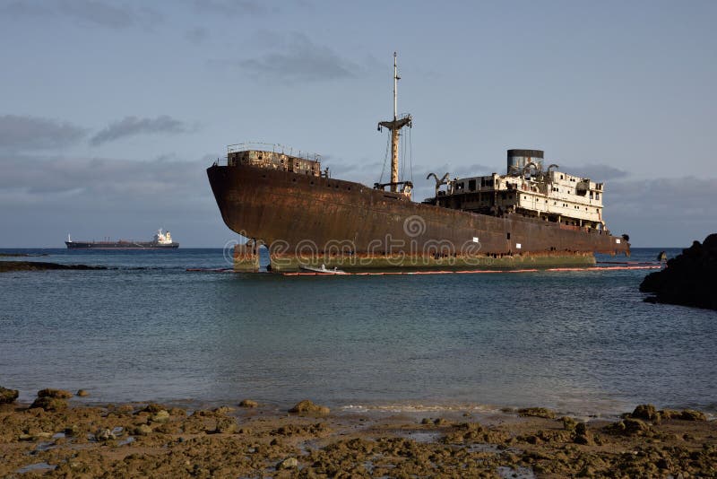 Old rusty ship in a harbor stock photo. Image of rusty - 269157022